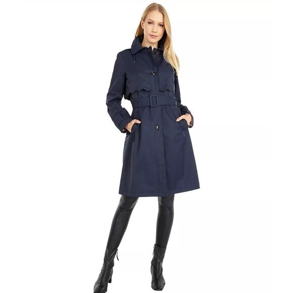 kate spade | Jackets & Coats | Kate Spade New York Scalloped Hooded ...